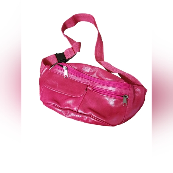 Vintage | Bags | Vintage Red Leather Fanny Pack Festival Bag Fannie ...